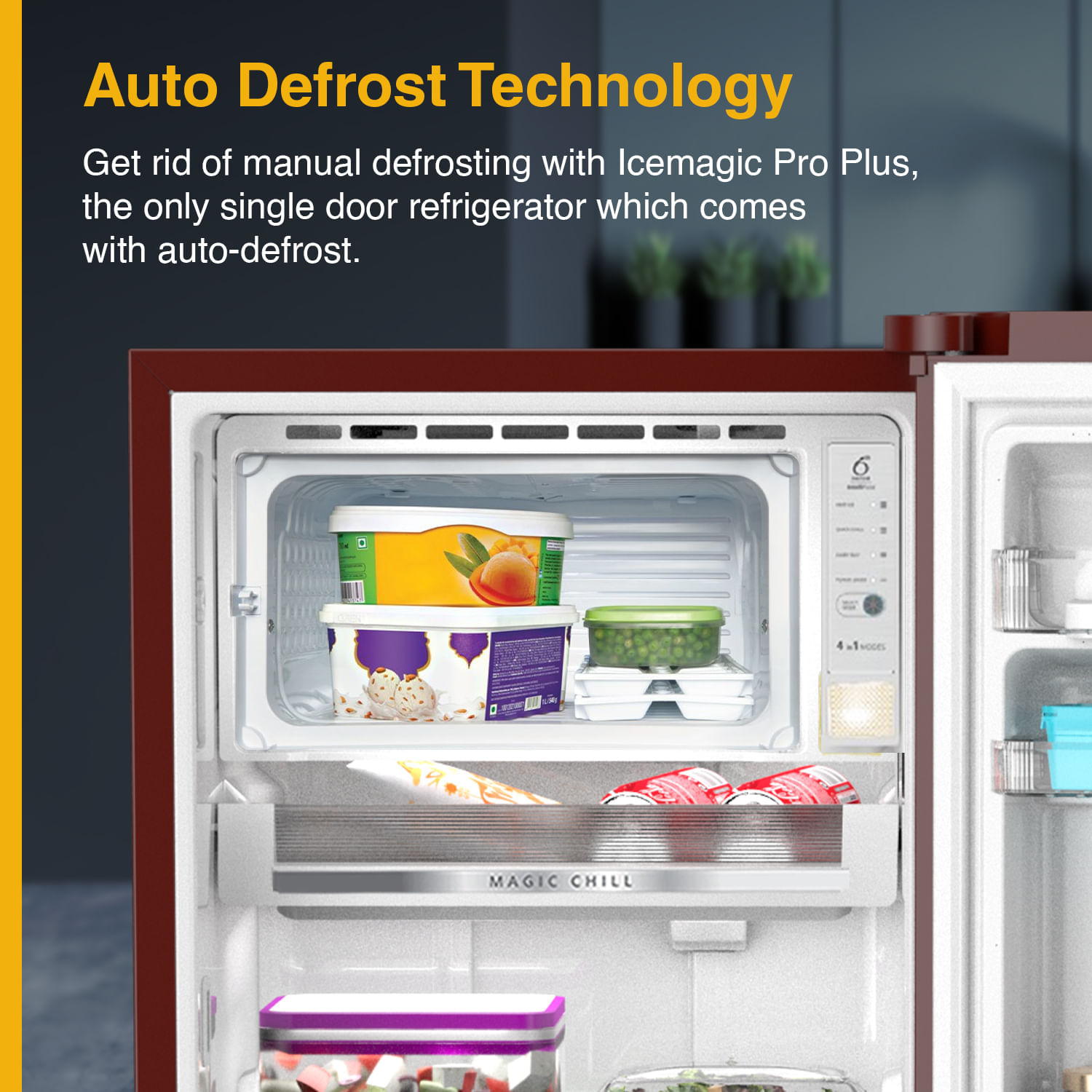 Buy Icemagic Pro Plus 236L 4 Star Single Door Refrigerator with base ...