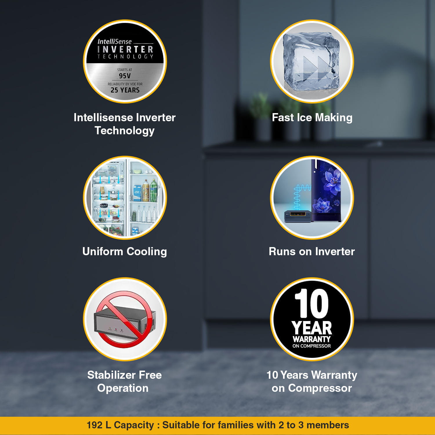 Buy Icemagic Powercool 192L 5Star Single Door Refrigerator with base ...